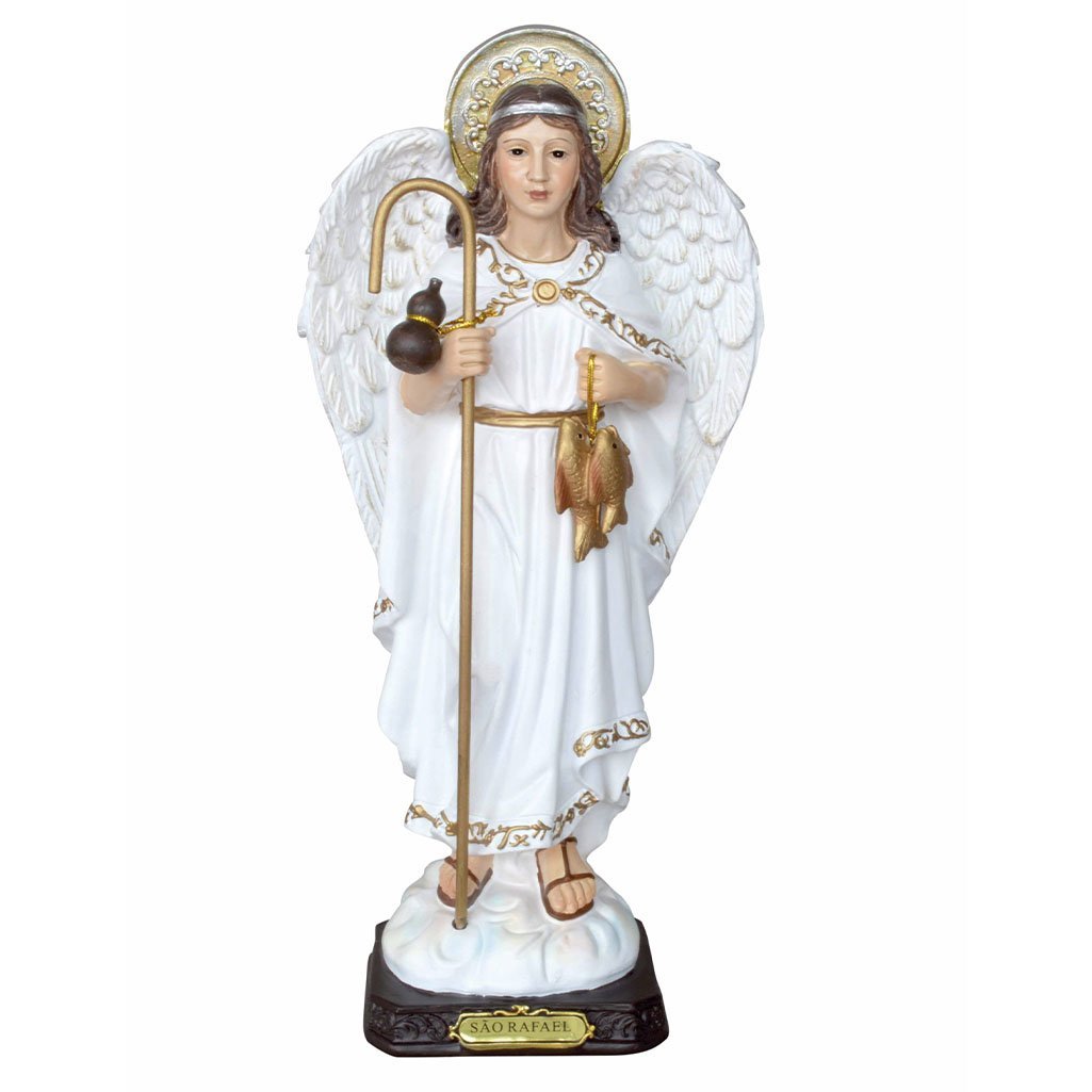Santo Imagem Arcanjo Rafael Resina 30cm